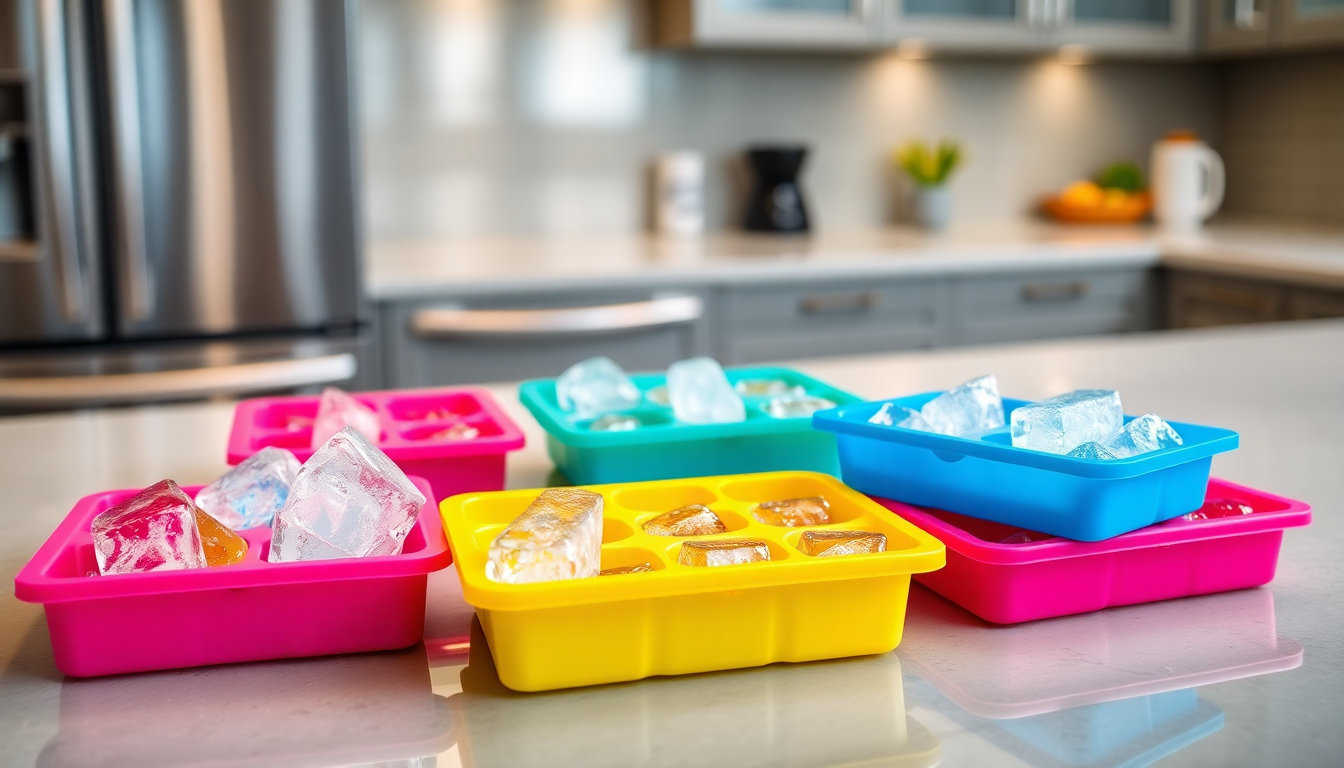 6 Ice Tray Set Kitchen With Lid: Homemade DIY Ice Maker for Your Kitch ...